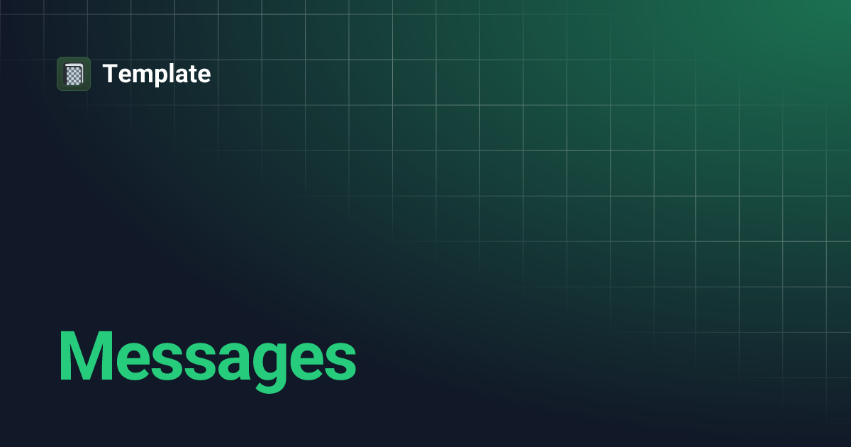 Messages | Template